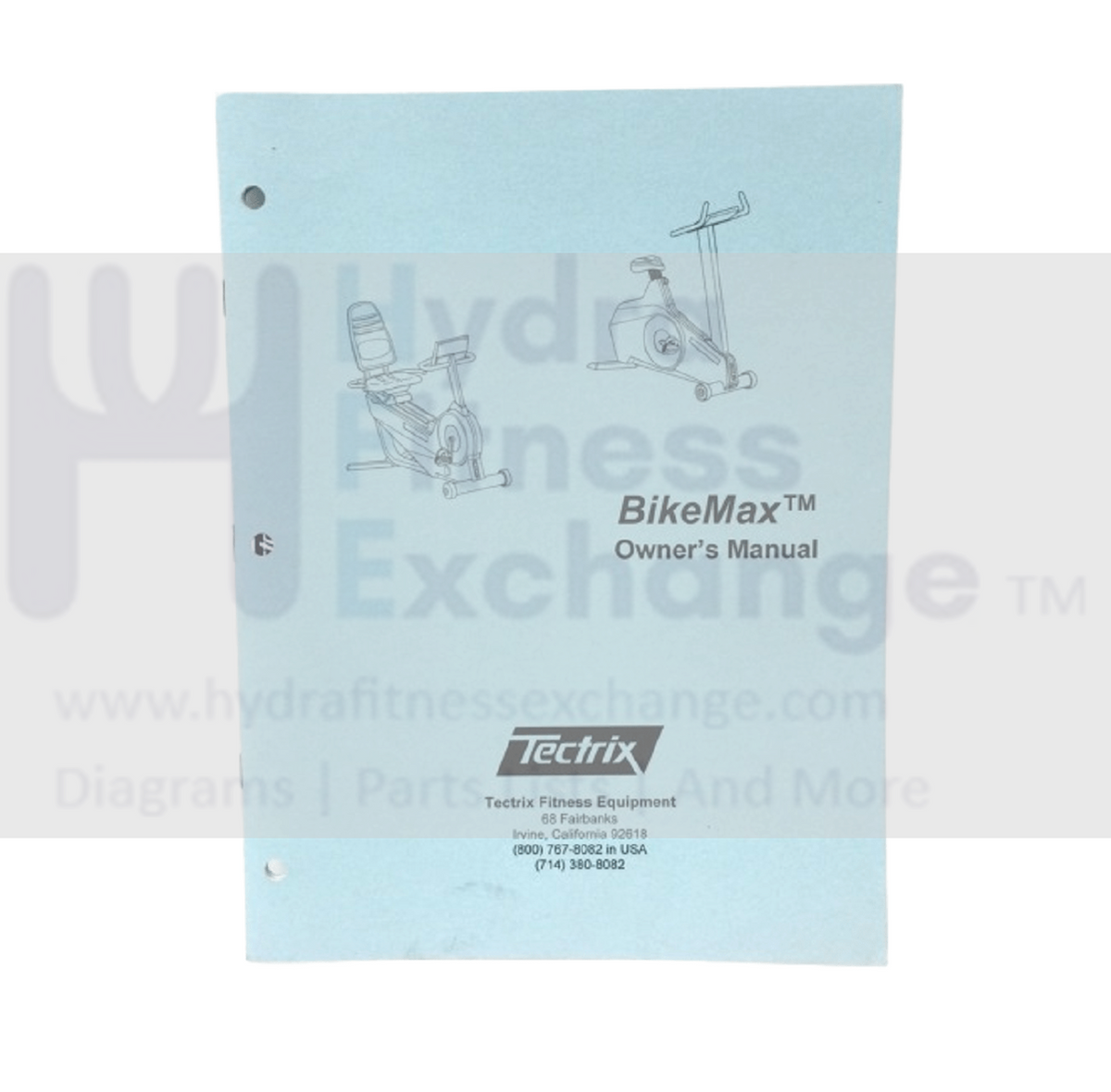 Cybex Tectrix Bikemax R Recumbent Bike Owner's User's Manual LT-03019 – hydrafitnessparts