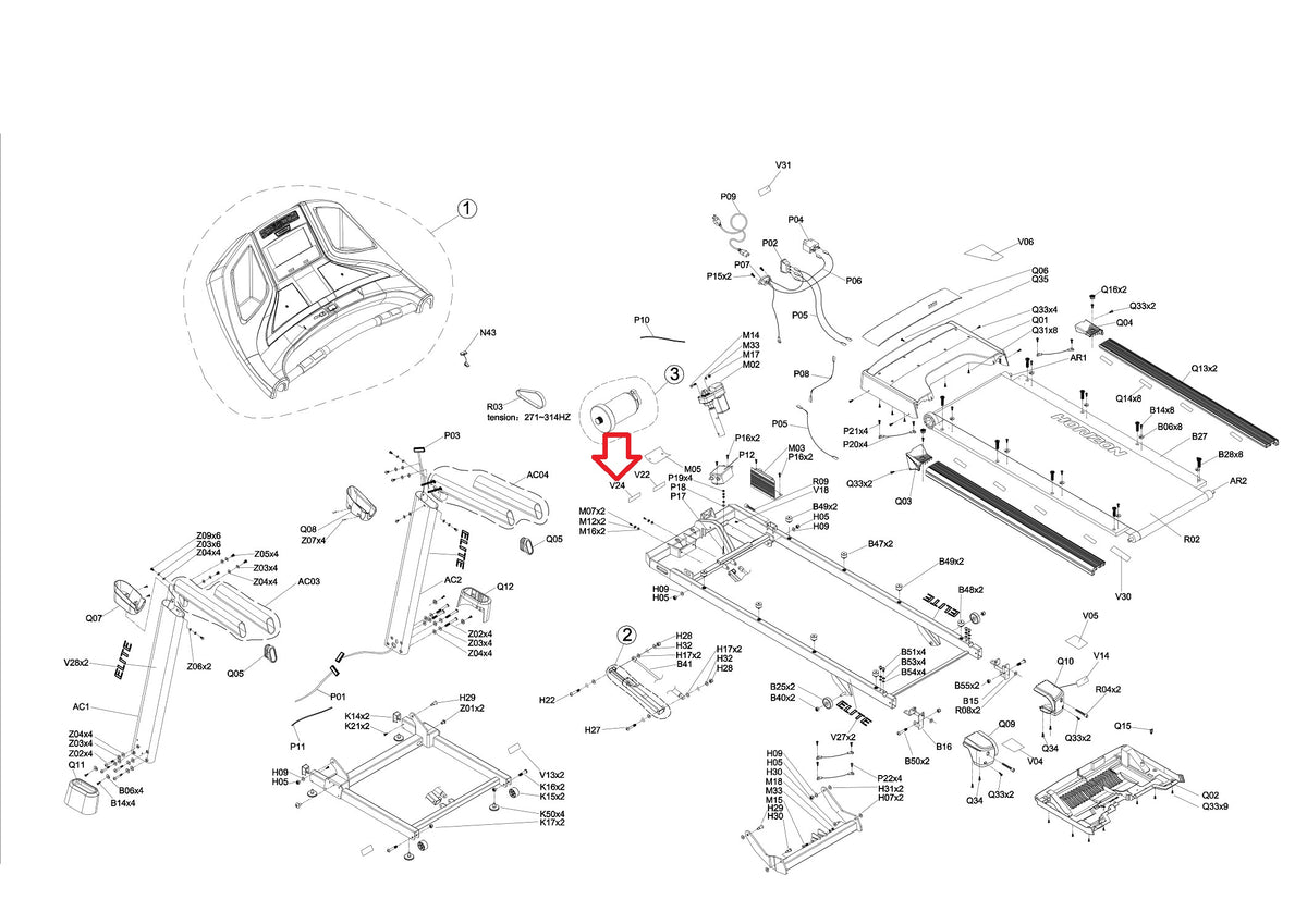 Matrix Retail Horizon Advanced Fitness Group Treadmill Warning Label 1 ...