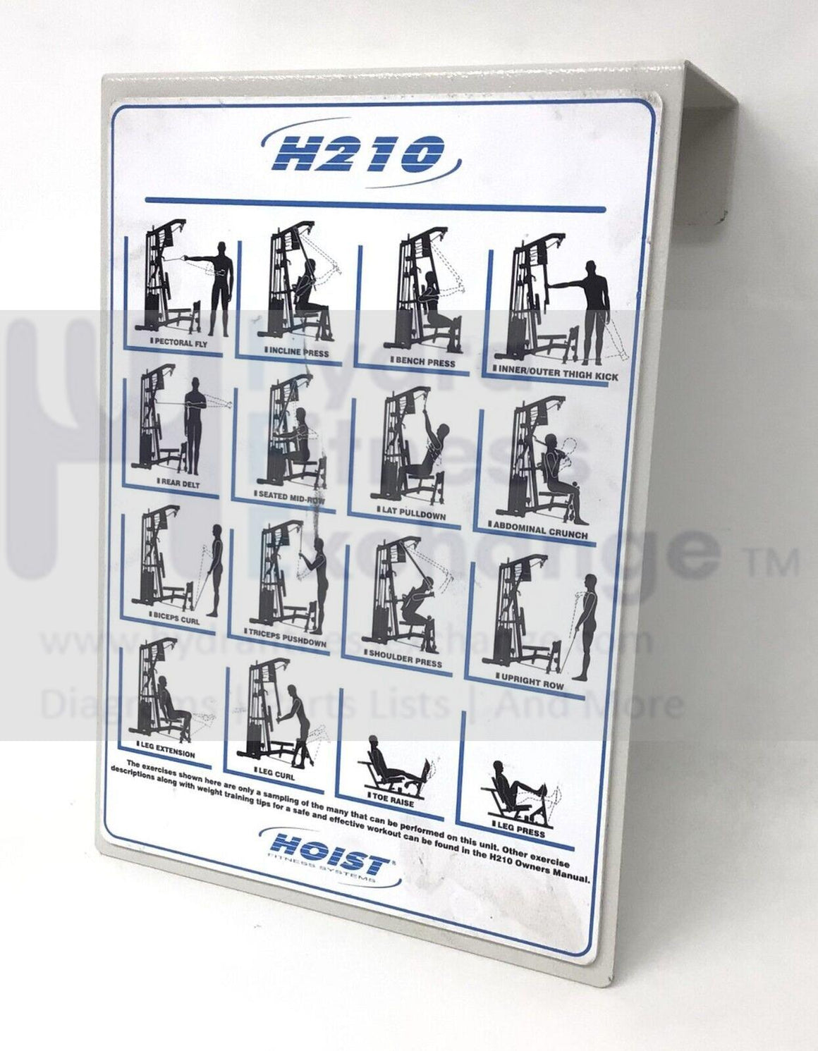 Hoist Fitness H210 Strength System H210 Frame Mount Exercise Chart ...