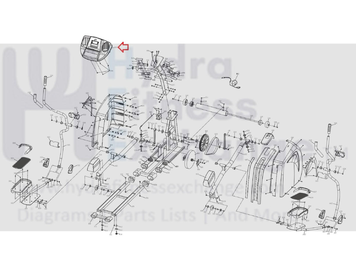 Horizon Fitness PSE7 - EP146 Elliptical Display Console Set 051536-AAX ...