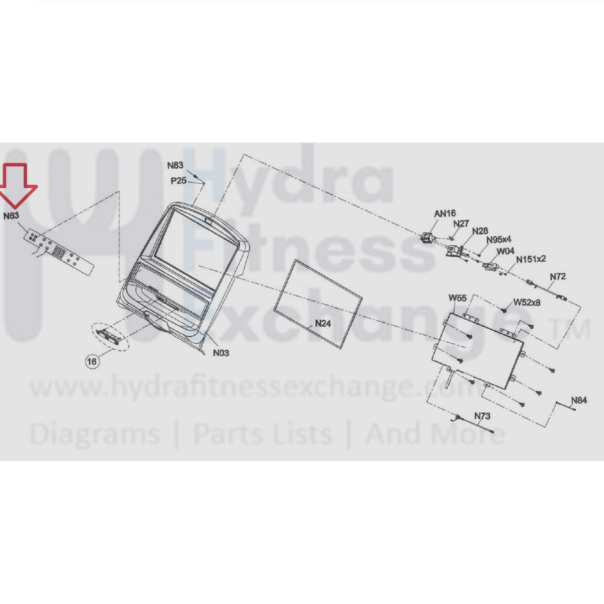 Matrix Fitness CTM708 Treadmill Console Overlay Keypad 1000231561 ...