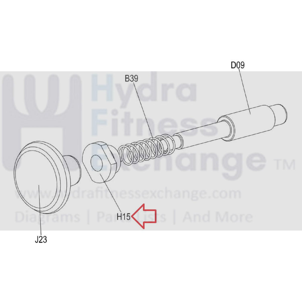 Matrix Fitness Strength System Pull Pin Stopper Block 1000102675 ...