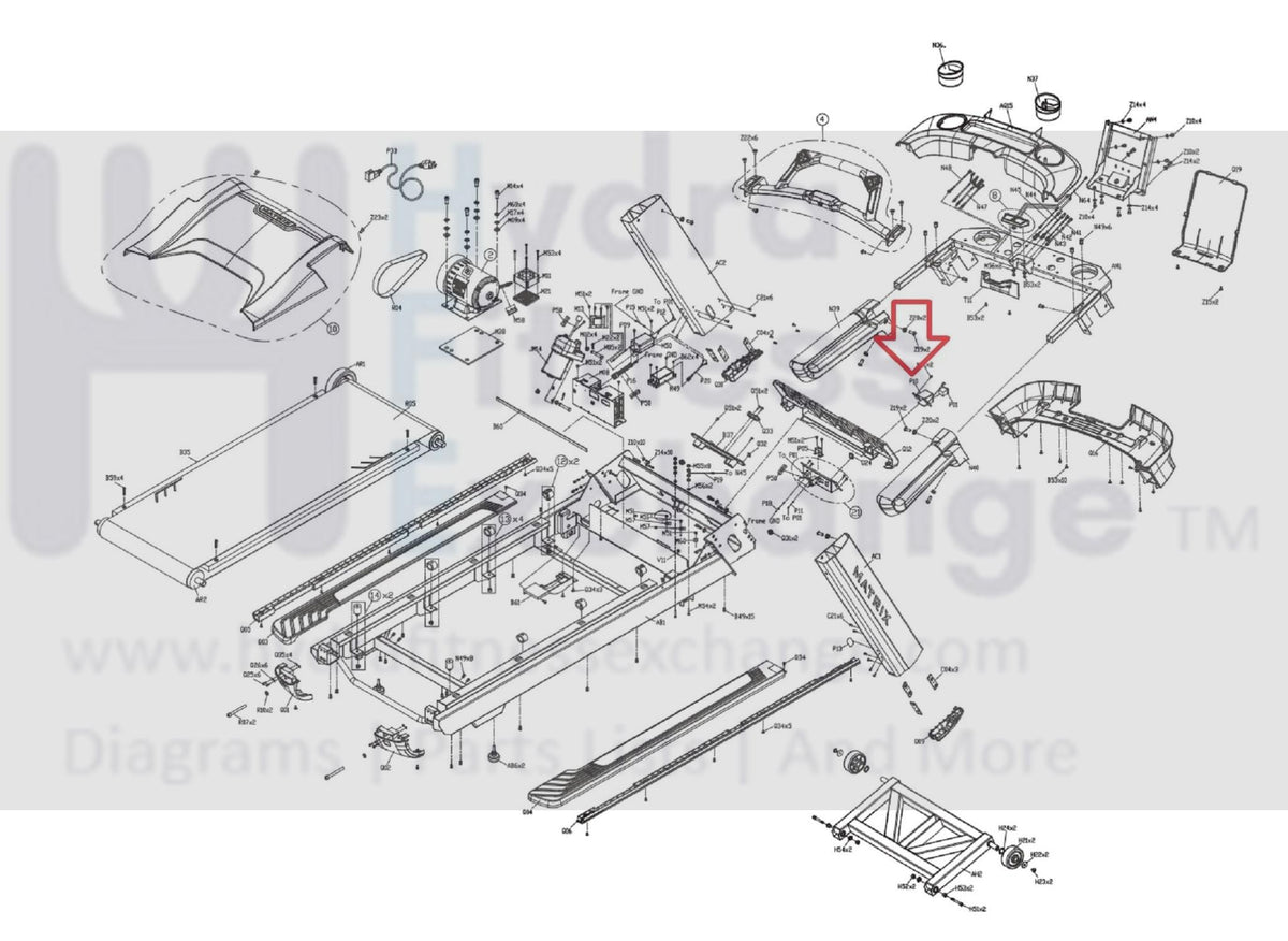 Matrix Fitness TM538 (T-PS-F-02) Treadmill Master Switch Fixing Plate ...
