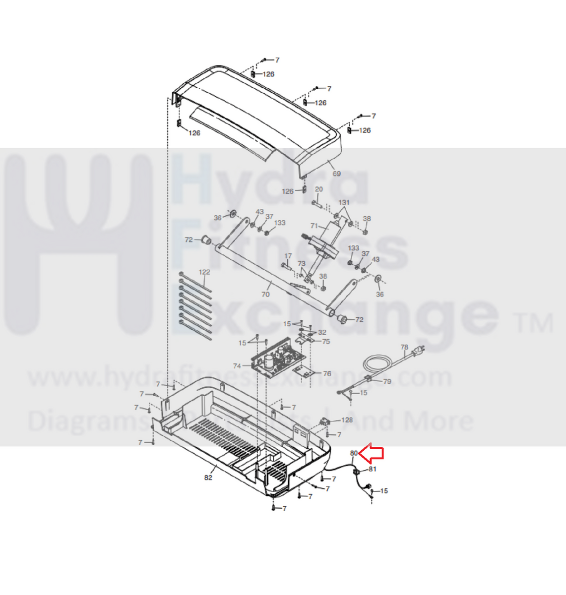 NordicTrack Commercial 1250 1750 2450 Treadmill Belly Pan Wire Harness ...