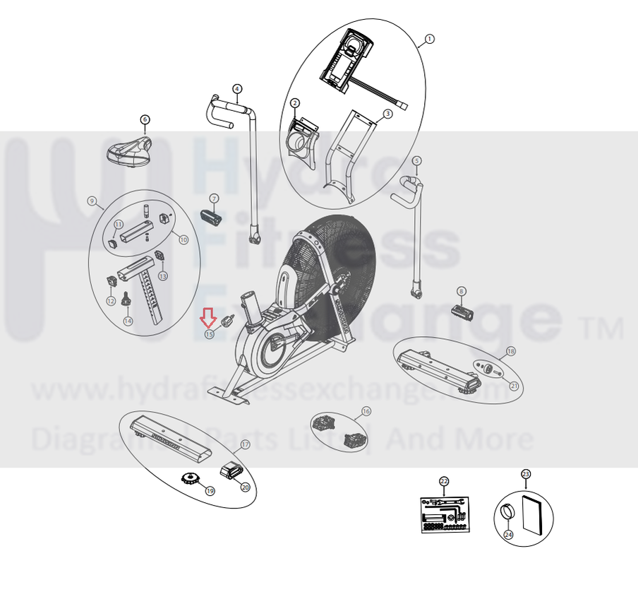 Octane Fitness Schwinn Stationary Bike Pop Pin Insert Assembly 1000513 ...