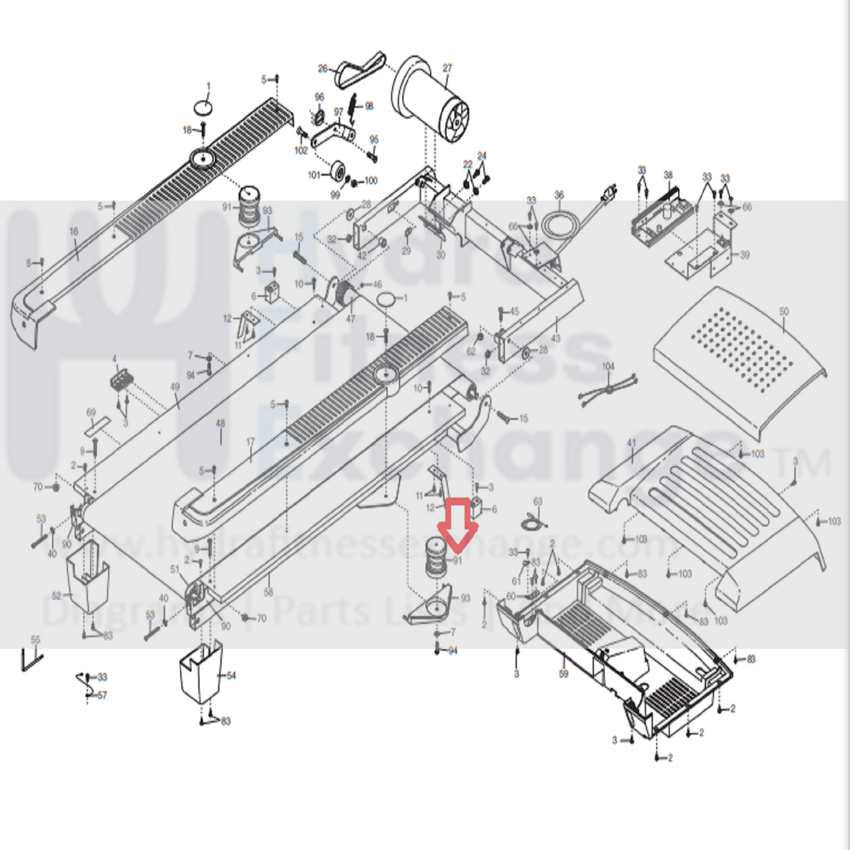 Proform 750 Prespective 1.0 LX Treadmill Spring Deck 228794 ...