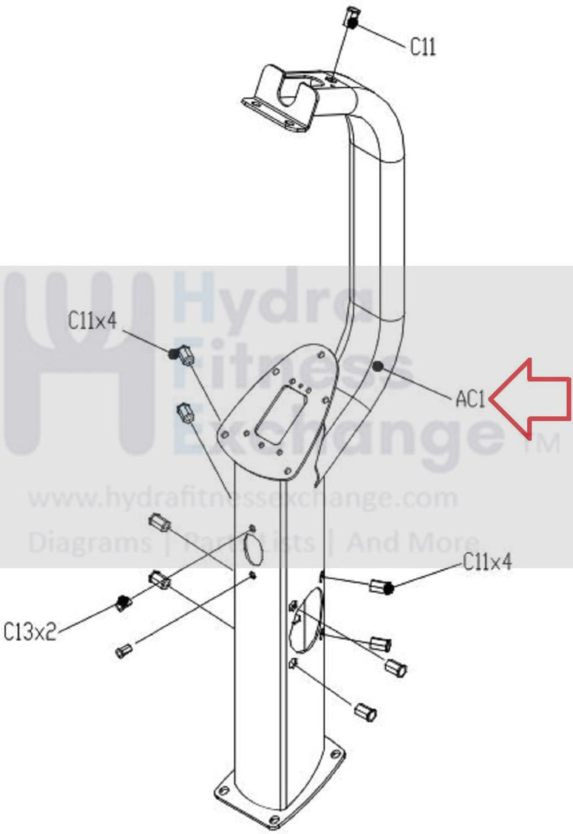 Matrix Fitness Stepper Step Console Mast Set Semi-Assembly 1000408078 ...