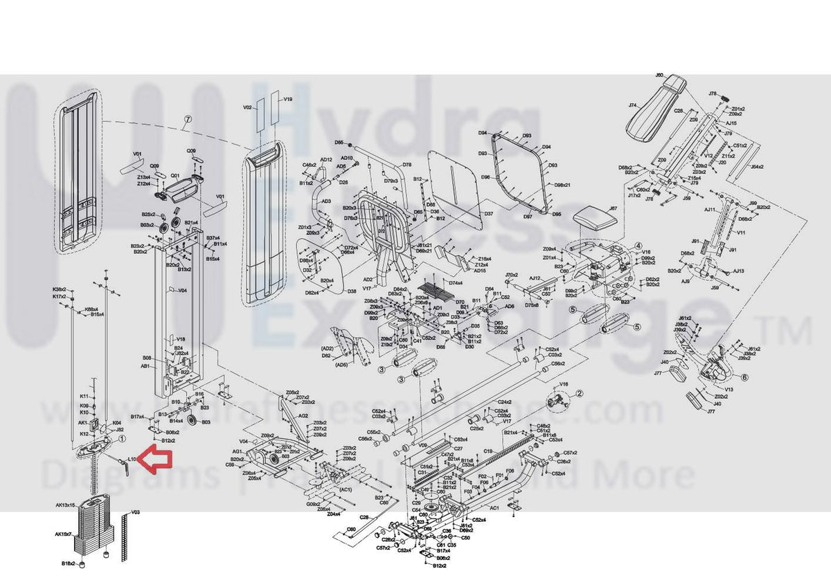 Matrix Fitness Strength System Pull Pin Set Weight Stack 1000404194 ...