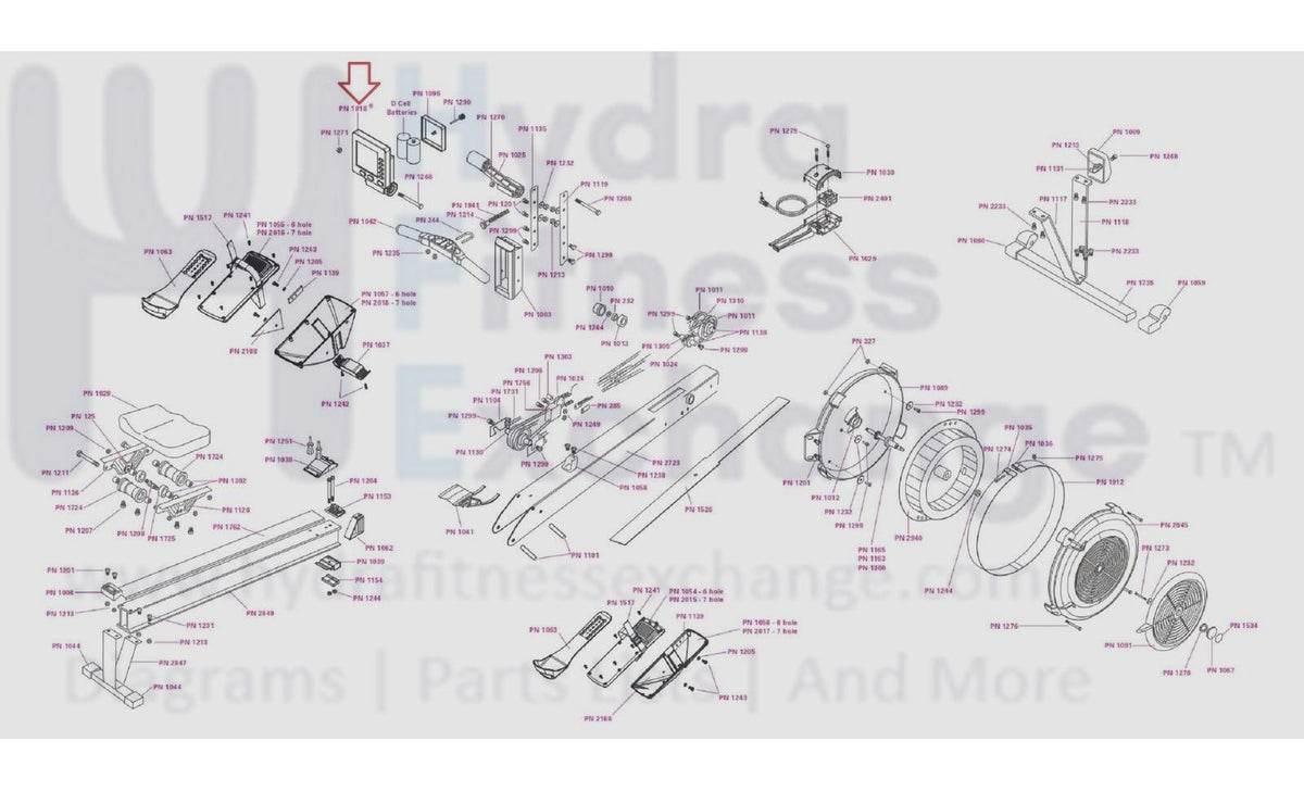 Concept 2 Model C D W PM5 Monitor Indoor Rower Display Console Assembl ...