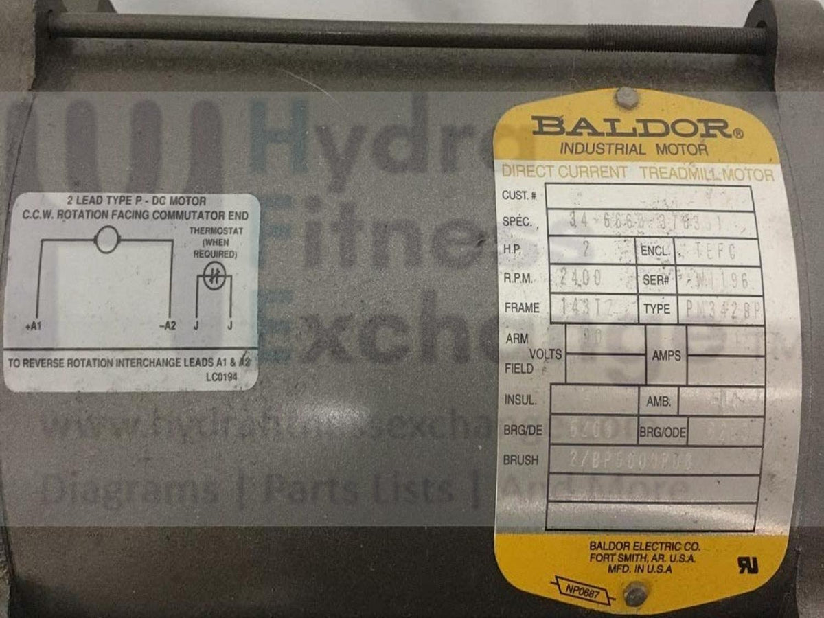 Cyber Trotter 525X 400t 535 CXT Plus Treadmill Baldor DC Drive Motor M ...