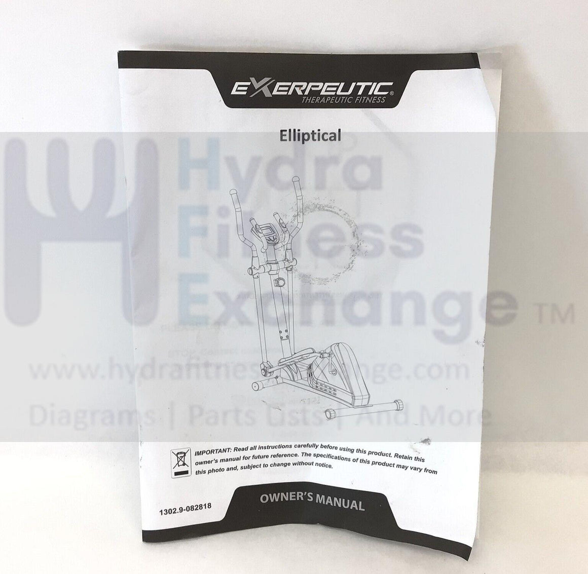 Exerpeutic Fitness 1000XL Elliptical Owner's Manual – hydrafitnessparts