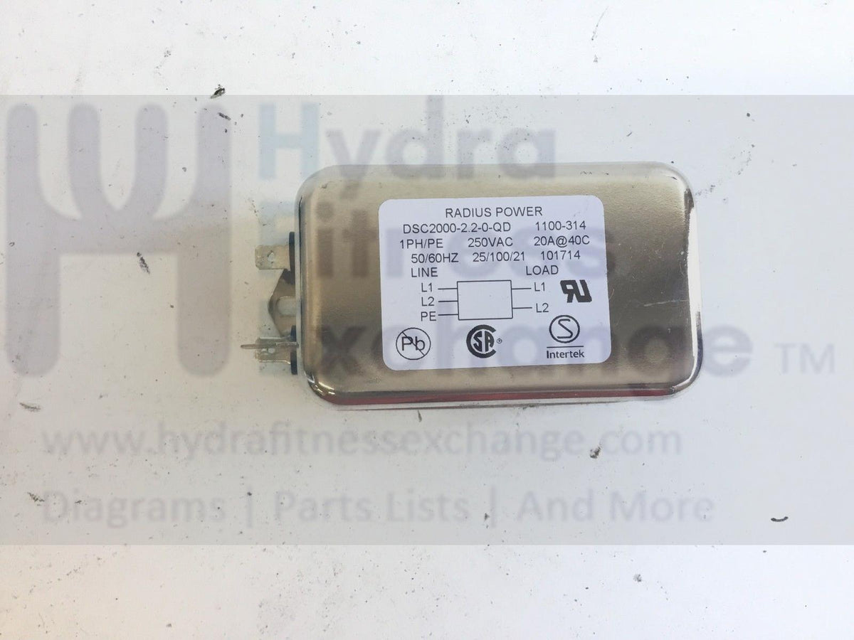 FreeMotion Treadmill Power Supply Line Input Filter DSC2000-2.2-0-QD C ...