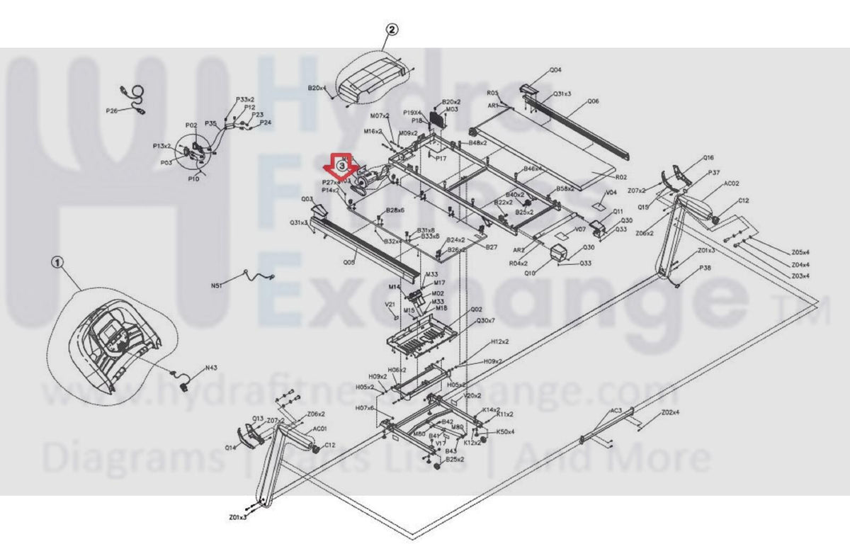 Horizon Fitness Treadmill Folding Storage Safety Latch Shock 100036933 ...