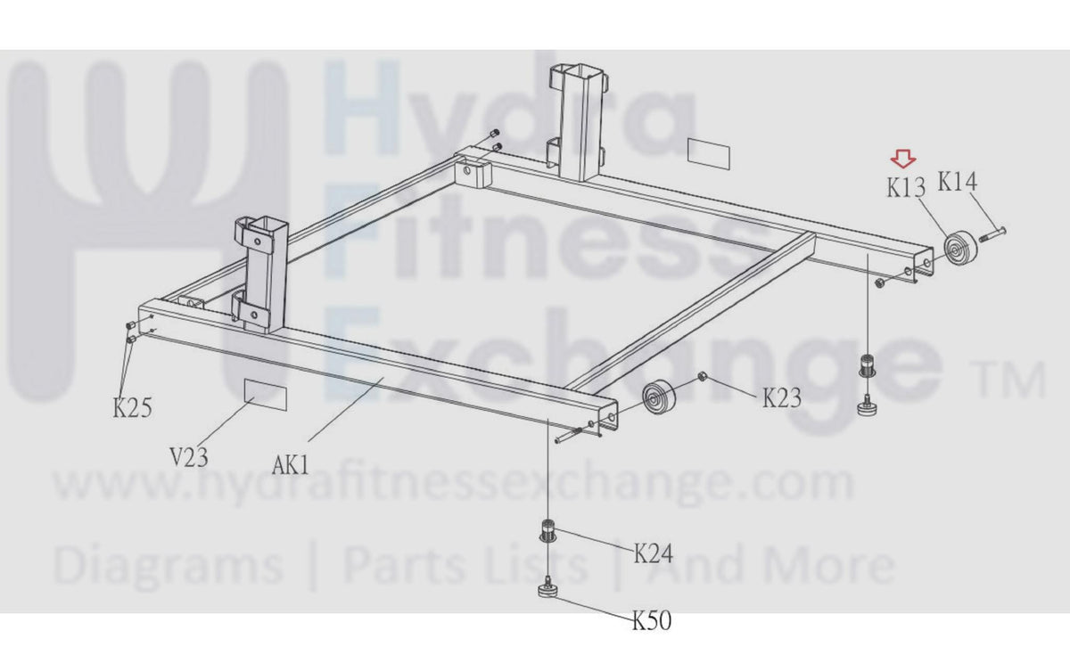 Horizon Merit Fitness T100 T90 735T Treadmill Transport Wheel Nylon 10 ...