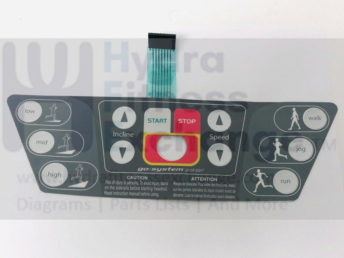 Life Fitness F3 T3 Treadmill Membrane Display Console Switch 8759501 ...