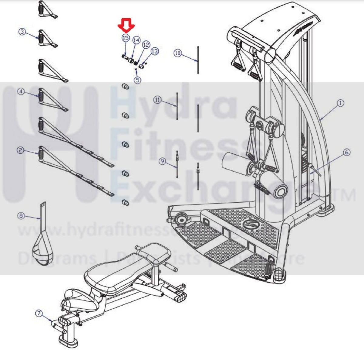 Life Fitness Parabody G5 G7-001 G7-002 Home Gym Quick Connect Coupler ...