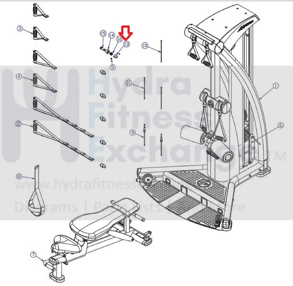 Life Fitness Parabody G5 G7-001 G7-002 Home Gym Quick Connect Housing ...