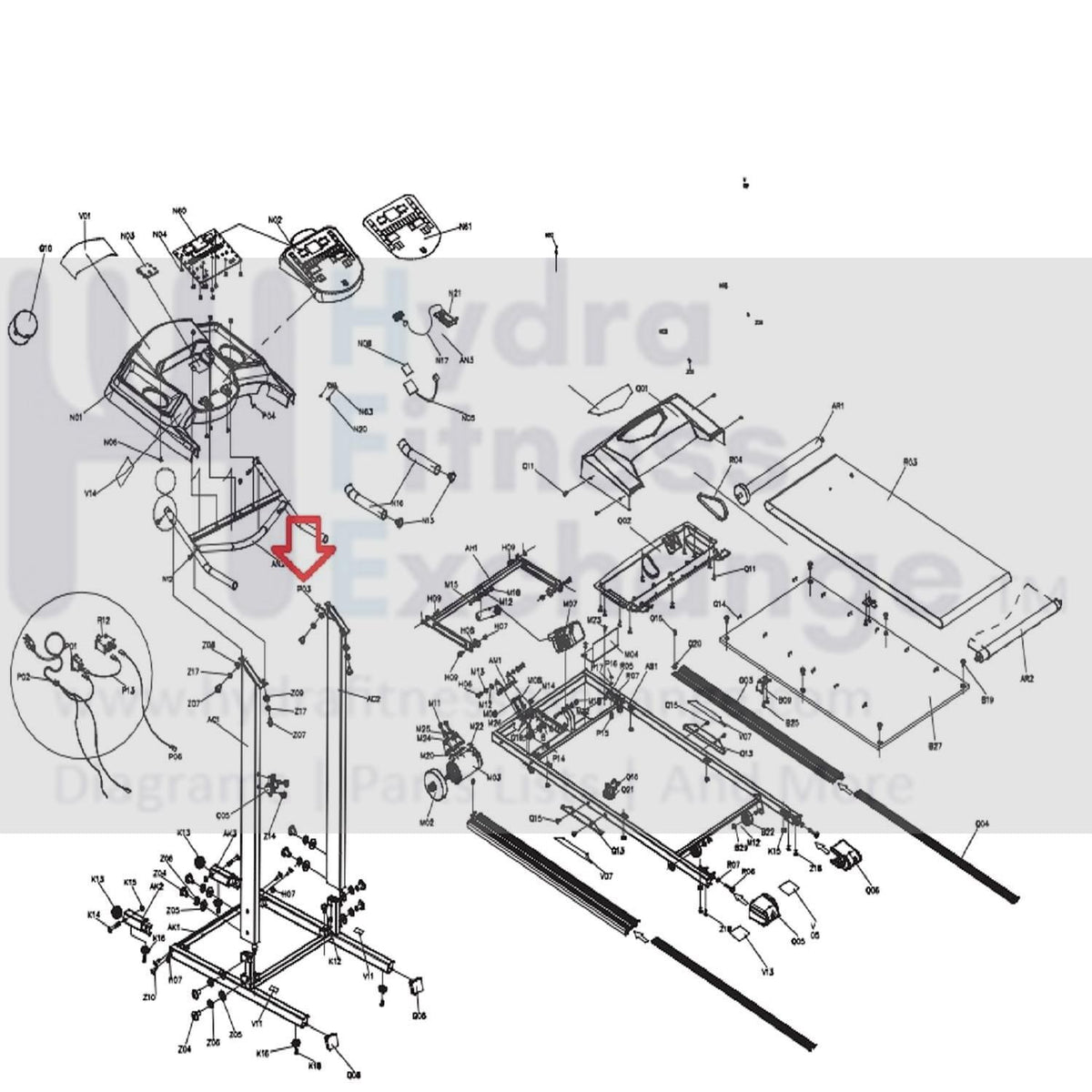 Merit Tempo Fitness Gear Treadmill Main Wire Harness 061192-A ...