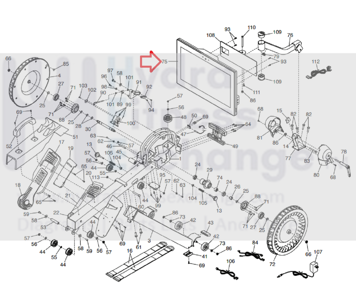 NordicTrack RW900 NTRW191472 NTRW191473 Rower Display Console Assembly ...