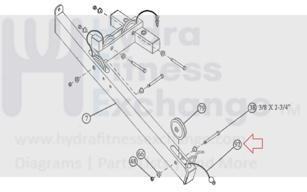Parabody 400 Home Gym 400-101- 400-102- 400 Strength Cable Assembly 10 ...