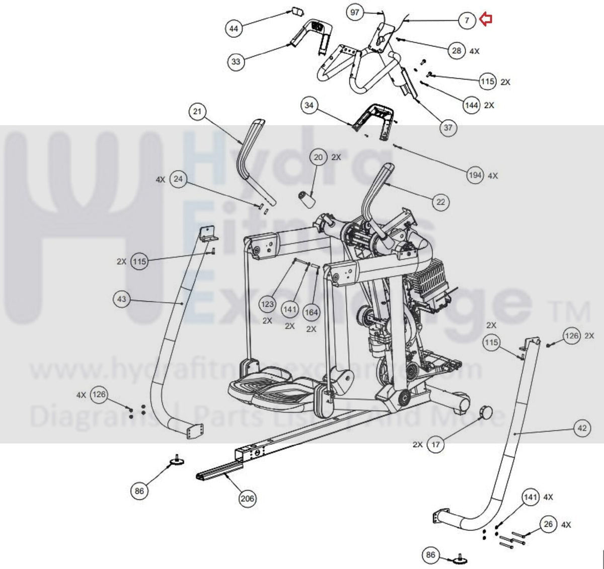Precor AMT12 833 835 885 C100i Elliptical Cable Assembly 44905-054 ...