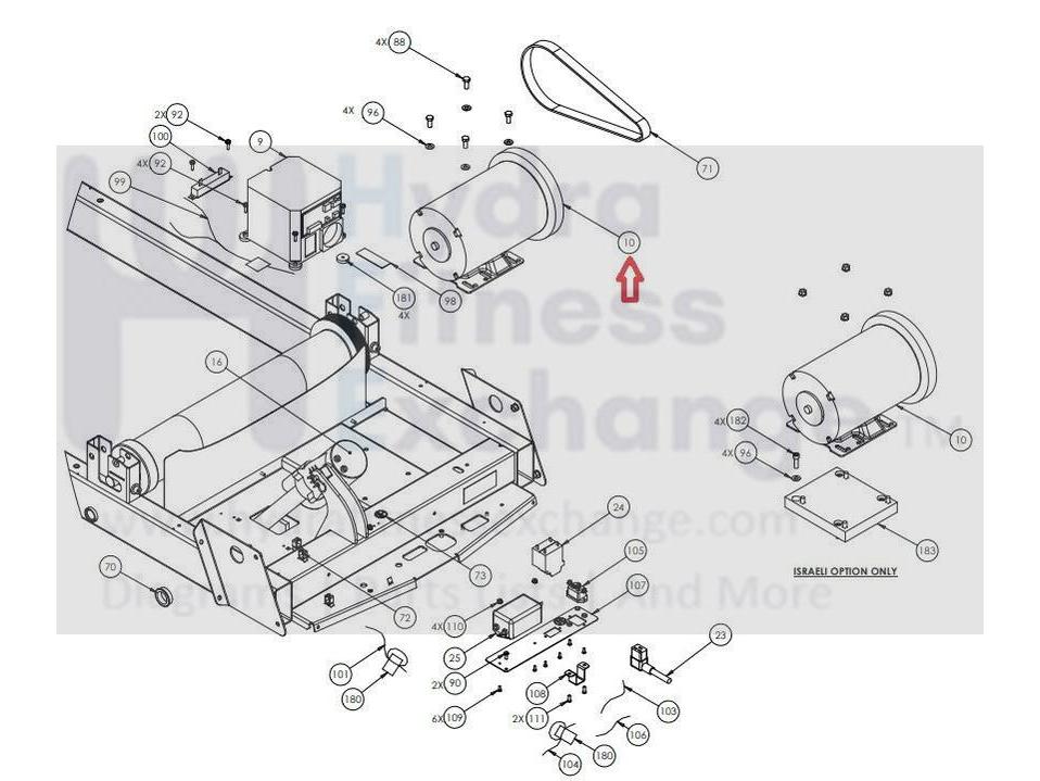 Precor C95i TRM885 C966i Treadmill AC Drive Motor Assembly 58066-101 ...