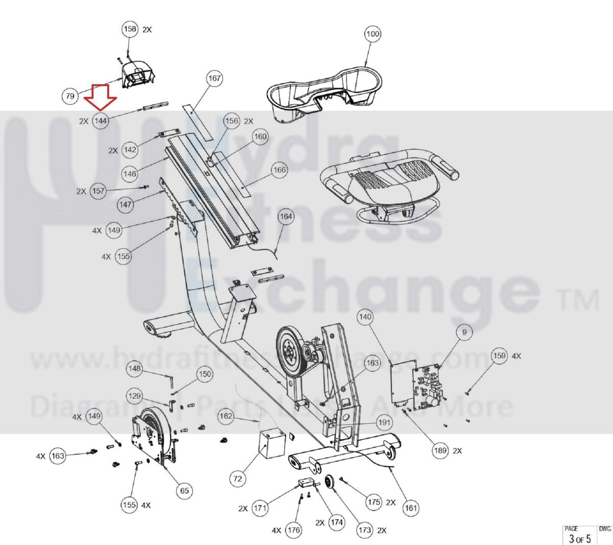 Precor RBK 885 RBK10 RBK 815 Recumbent Bike Seat Stop Bar 300564-101 ...