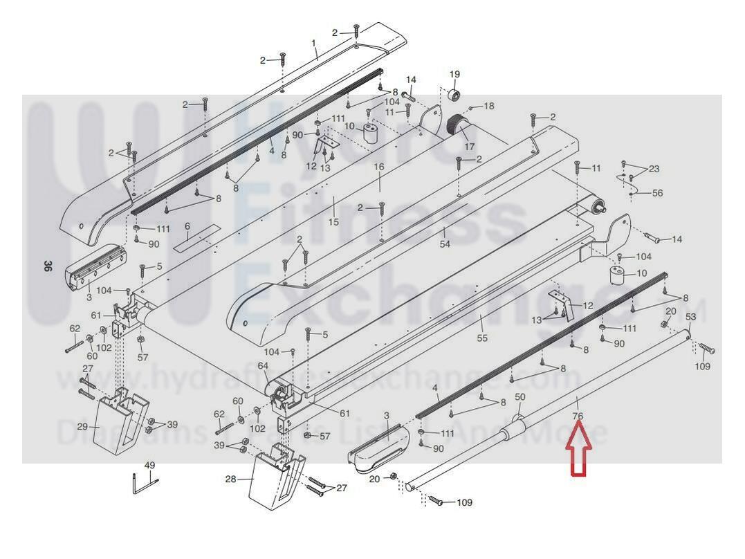 Proform 1000 LT PFTL101101 Treadmill Folding Storage Safety Latch Shoc ...