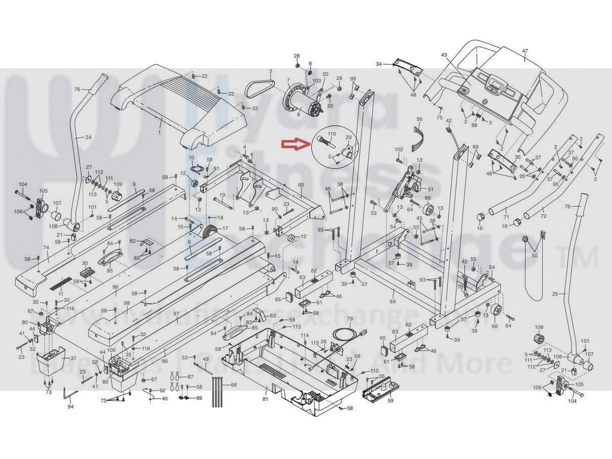 Proform 400e 370e 500i 365e Treadmill Latch Pin Assembly 228101 Housin ...