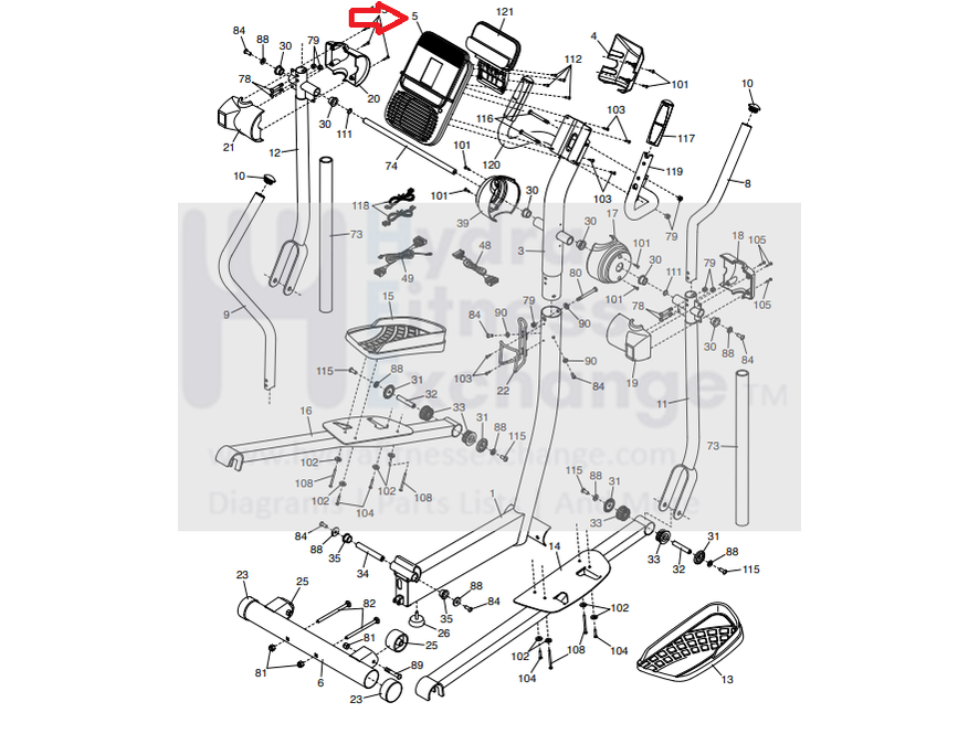 Proform 450 LE Elliptical Display Console Assembly PFEL04915 375512 ...