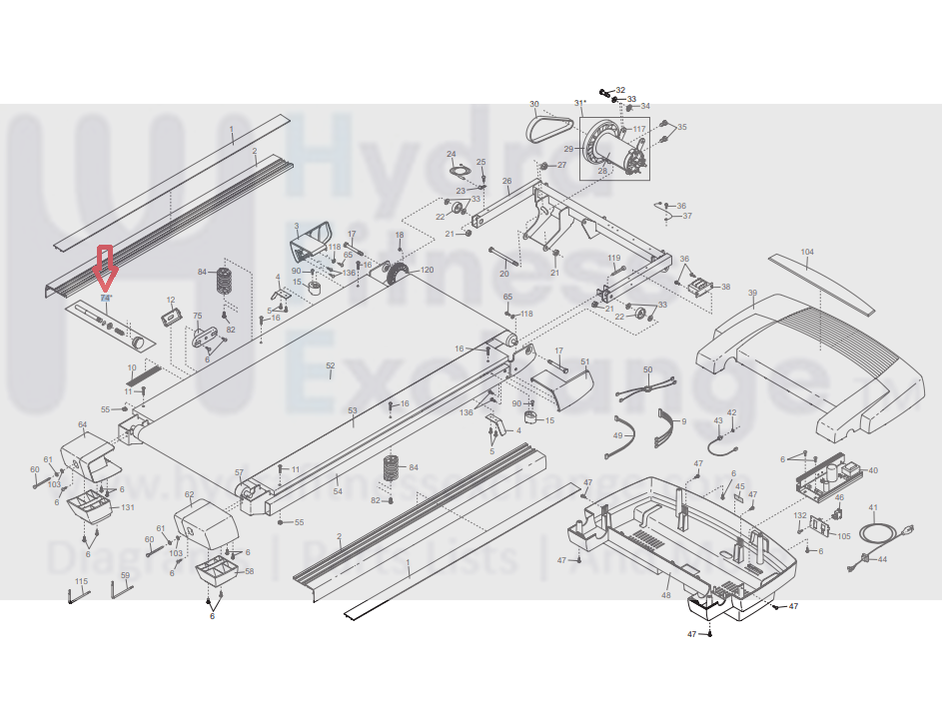Proform 530i 540s 545s Treadmill Latch Assembly 201607 – hydrafitnessparts
