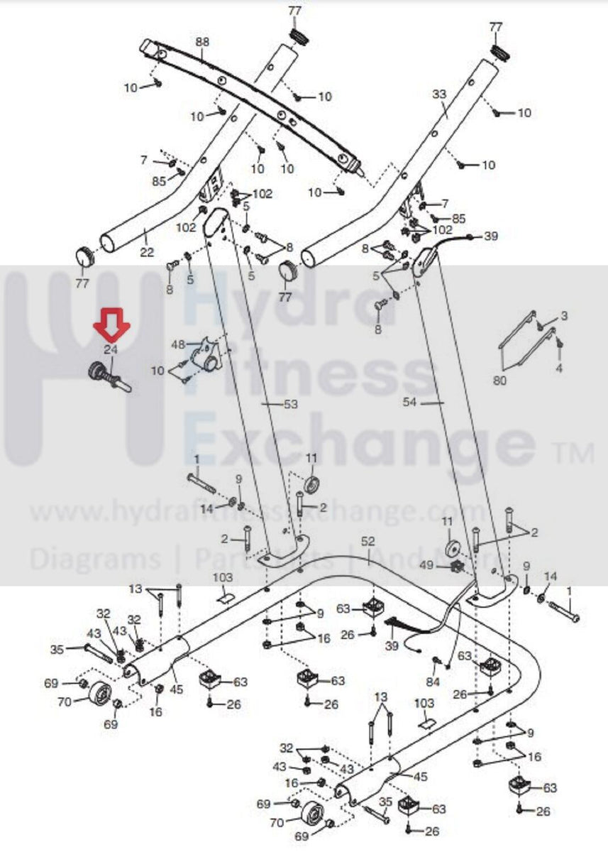 Proform HealthRider Image Weslo Treadmill Latch Pin Assembly 247846 ...