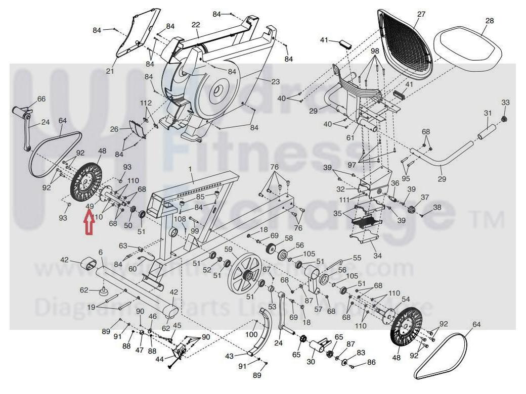 Proform Hybrid Trainer Pro Elliptical Axle Crank 372200 – hydrafitnessparts