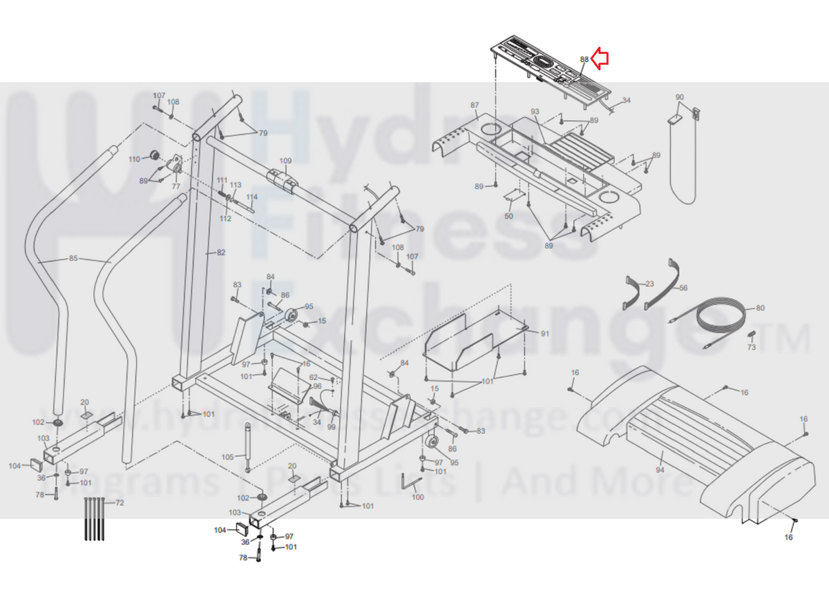 Proform Lifestyler 625 Treadmill Display Console Panel MFR-ET1659 1614 ...