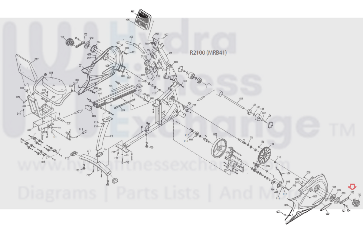 Vision Fitness Recumbent Bike Right Crank Arm 025790-ZR – hydrafitnessparts