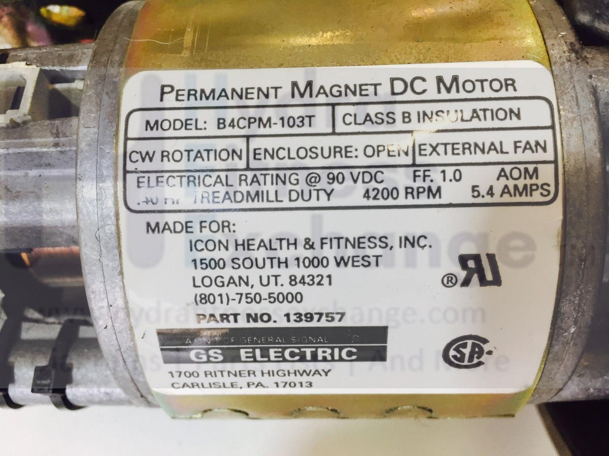 Weslo Proform Lifestyler Image Treadmill DC Drive Motor 139757 .40 Hp ...